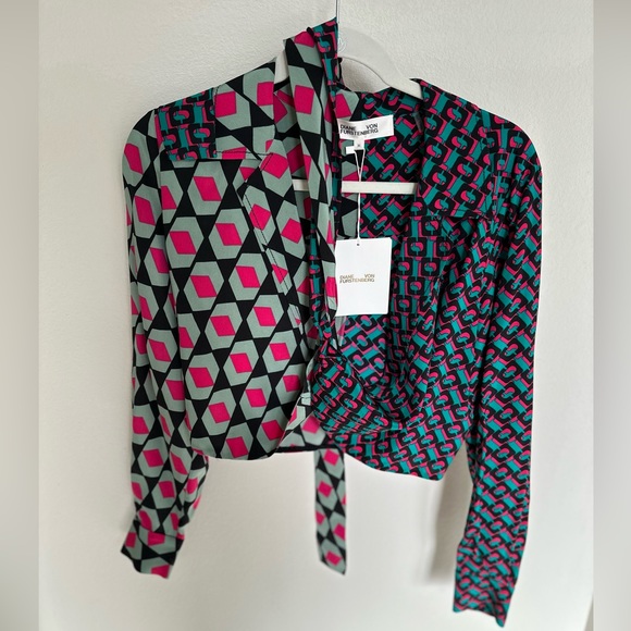 Diane Von Furstenberg | Tops | Dvf Silk Wrap Top | Poshmark